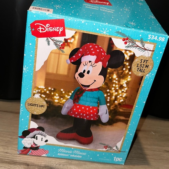 Disney | Other | Disney Minnie Mouse Festive Inflatable With Red And ...